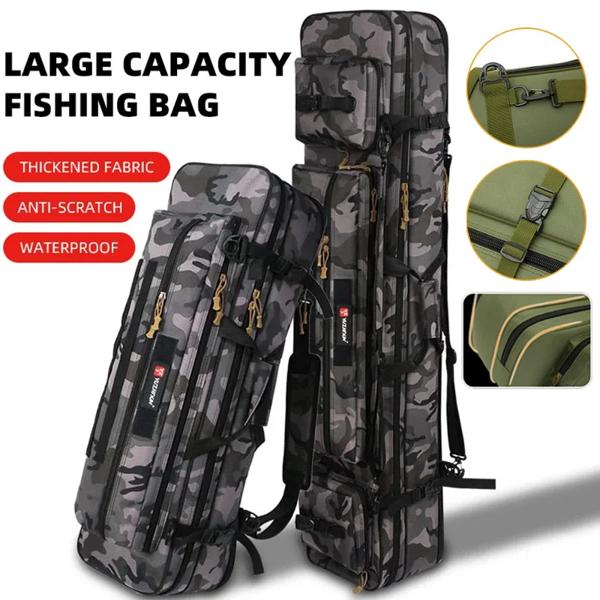 Xa203g多機能タクティカルフィッシングロッド用タクティカルバッグ、大型バックパック、収納ケース、リールギア、屋外、70cm-130cm