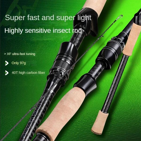 ベイトキャスティングフィッシングロッド,超軽量スピニングフィッシングアクセサリー,2つのセクション,xf,高速アクション,1.98 m, 2.28m, 40t