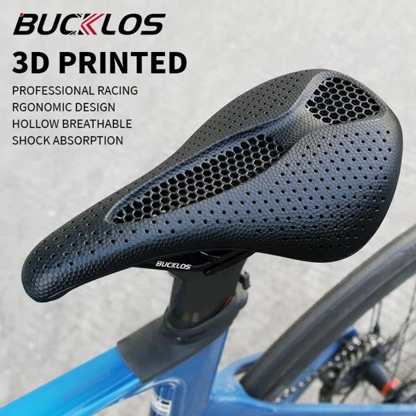 BUCKLOS カーボン 3D プリントサドル 143 ミリメートル 155 ミリメートルレーシングバイクシート通気性道路自転車サドルナイロンマウンテンバイククッション