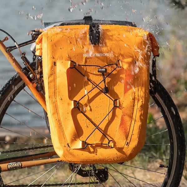 Rockbros-防水自転車バッグ トラベルバッグ 自転車バスケット リアラック トランクバッグ 25l 1個