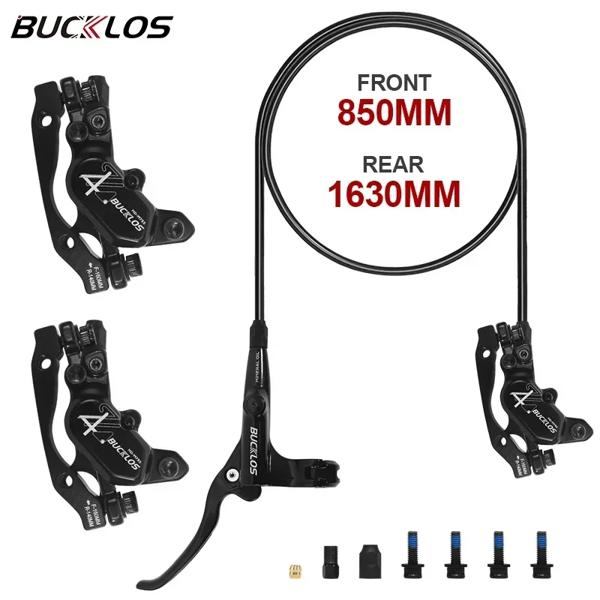 BUCKLOS 4 ピストン MTB バイク油圧ブレーキセット E-バイク 850/1630 ミリメートルフロントリアディスクブレーキ自転車マウンテンバイクサイクリング部品
