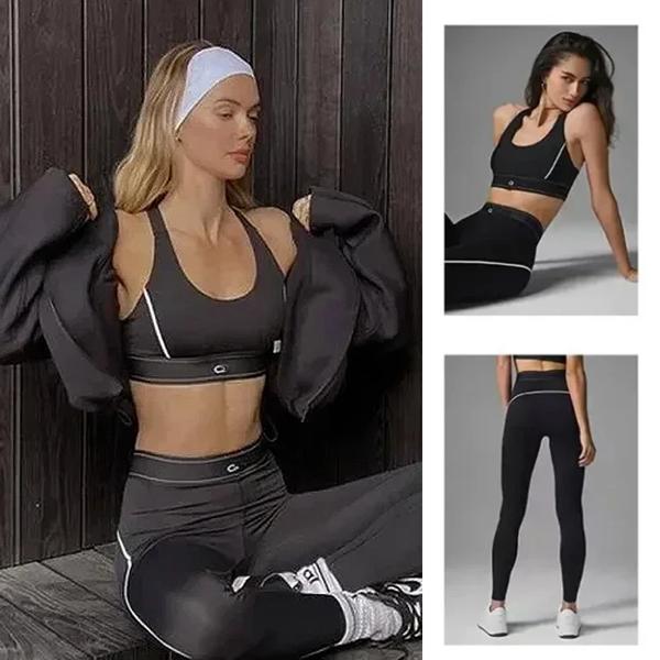 胸パッド付きヨガスーツ,スポーツレギンス,雲のような感じ,伸縮性の高い,色の衝突,耐衝撃性のブラ,フィットネススーツ