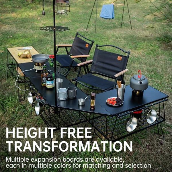 ポータブル折りたたみテーブル、ピクニックテーブル、多機能、積み重ね