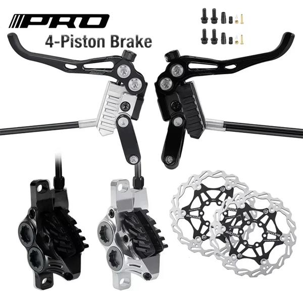 油圧自転車ブレーキ IIIPRO-4-Piston 800mm  1550mm m dh ミネラルオイルディスク フルケーブルルーティング