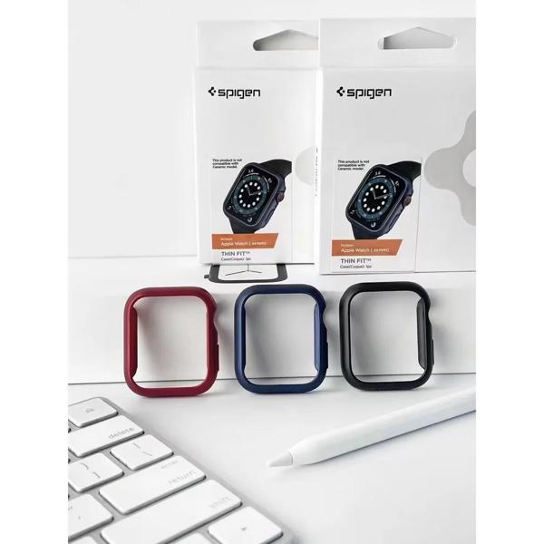 Spigen-Apple Watch用の超薄型ハードPCケース,メタリックカラー,iwatch,シリーズ7,6,se,5,4,41mm, 45mm, 44mm, 40mm 49 mmの通販は ...