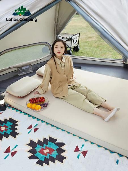 Lohascamping 快適なソフト自己膨張マット厚さ 10 センチメートルコンパクト折りたたみ睡眠ベッド屋外旅行キャンプマットレスパッド