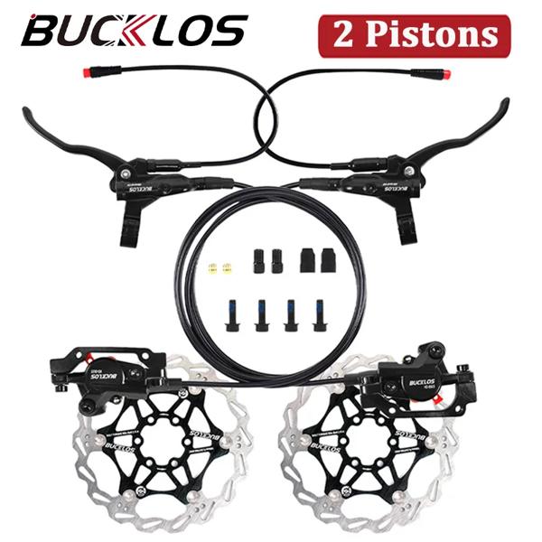 バックル-油圧ディスクブレーキセット 2ピストン 電動自転車 1100mm  1850mm マウンテンバイク スクーター 部品