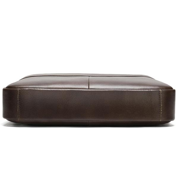 Westal男性のバッグ本革メンズブリーフケースラップトップ14