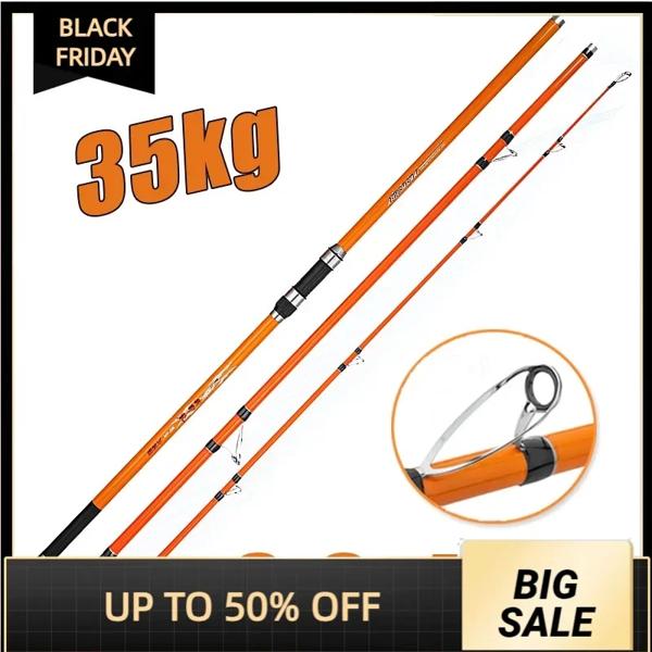 サーフスピニングフィッシングロッド,カーボンファイバー,3セクション,35kg, 3.3m, 3.6m, 3.9m, 4.2m