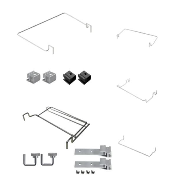 キャンプigtステンレス鋼ハンギングラック、サイド収納棚、ゴミ袋、ペーパーフックバックル、テーブルアクセサリー、1 0.5