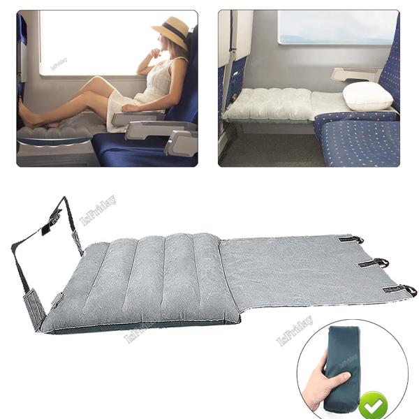調整可能なインフレータブルフットレストハンモック 車 飛行機 旅行 キャンプ 車のアクセサリー