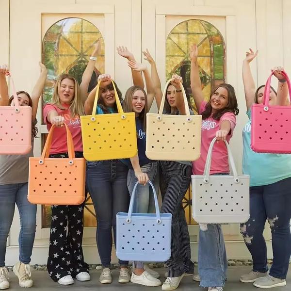 ファッション大型ビーチバッグ EVA ゴム防水収納バスケット旅行ショッピングハンドバッグ女性ショルダー無地ゼリーバッグ