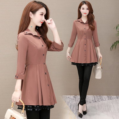 トレンチコート 7分袖 Aライン ショート丈 レディース 大きいサイズ 大きめ プリーツ アウター こなれ感 着やせ タイト スリム 大人女子 きれいめ カジュアル エレガント ハイウエスト 20代 30代 コート 春 秋 薄手 レース 3ＸL 4XL ５XL ウエストマーク 細見え 体型カバー