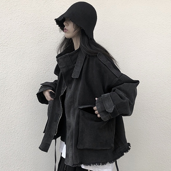 アウター デニム ジャケット オーバーサイズ クール かっこいい メンズライク レディース ユニセックス 長袖 お洒落 オシャレ 大人可愛い 防寒 暖かい あったか 秋 冬 春 前開き 20代 30代 40代 50代 60代 М L シンプル カジュアル ラフ ゆったり 大きめ 体型カバー 着痩せ