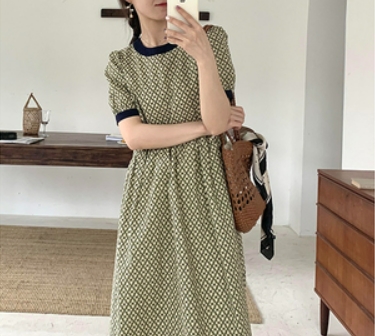 ワンピース スカート ドレスワンピース 半袖 袖あり 夏 ロング ひざ下 かわいい 大人可愛い きれいめ シンプル カジュアル 大人 上品 おしゃれ お洒落 かっこいい レトロ アジアン エスニック エキゾチック 大人可愛い 大人女子 こなれ感 ラフ キュート ガーリー ルーズ