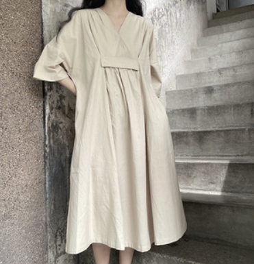 ロングワンピース ロング ワンピース シンプル 袖あ 半袖 五分袖 夏 春 秋  かわいい 大人可愛い きれいめ シンプル カジュアル 大人 上品 おしゃれ お洒落 かっこいい レトロ アジアン エスニック エキゾチック 大人可愛い 大人女子 こなれ感 ラフ キュート ガーリー ルーズ