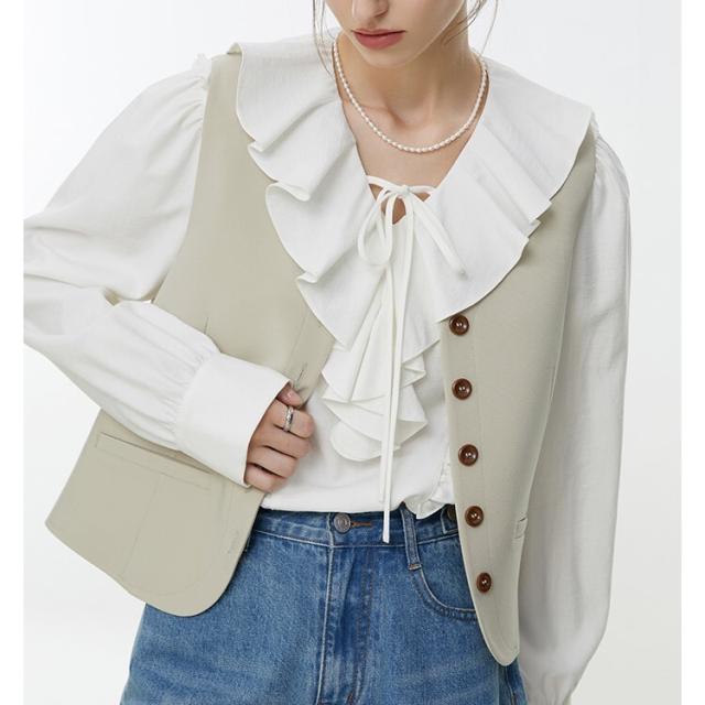 レディースベスト トップス ベスト 袖なし Vネック スリム 細身 ストレート 前開き ポリエステル スパンデックス ポリウレタン かわいい 大人可愛い きれいめ シンプル カジュアル 大人 上品 おしゃれ お洒落 かっこいい レトロ 大人女子 スポーティー ルーズ 個性的 クール