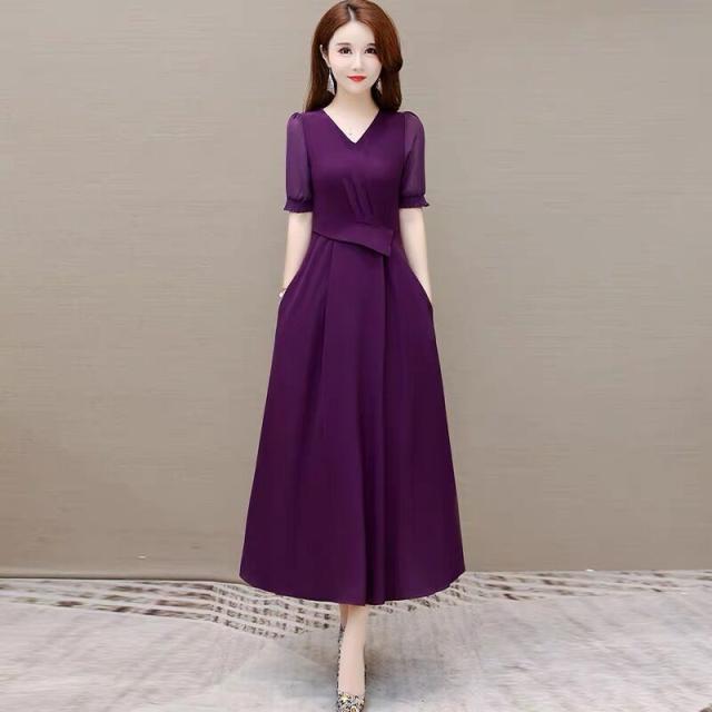 ドレス プルオーバー ロングスカート ロング ロング丈 半袖 Aライン ポケット ミドルウエスト かわいい 大人可愛い きれいめ シンプル 大人 上品 かっこいい エキゾチック 大人女子 ラブリー キュート ガーリー 個性的 クール モード系 セクシー エレガント 無地 夏 20代 30代