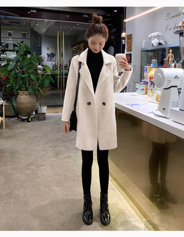 秋冬 ウール コート デート コート 膝上 ミディアム丈 袖あり 長袖 Vネック 襟付き 前開き ウール かわいい 大人可愛い 大人 お洒落 かっこいい 大人女子 こなれ感 モダン 無地 秋 冬 20代 30代 レディース 女性用 ママ ビジネス OL 通勤 学生 通学 デート お出かけ