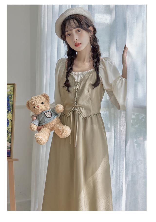 ワンピース シック ヴィンテージ ヴィンテージファッション 袖あり フォーマル フレンチレトロ フレンチ レトロ かわいい 大人可愛い きれいめ シンプル カジュアル 大人 上品 おしゃれ お洒落 かっこいい レトロ アジアン エスニック エキゾチック 大人可愛い 大人女子 ワンピース シック ヴィンテージ ヴィンテージファッション 袖あり