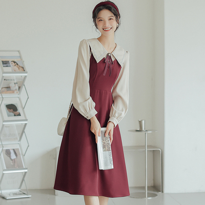 ワンピース ロングワンピース 袖あり 長袖 かわいい 大人可愛い きれいめ シンプル カジュアル 大人 上品 おしゃれ お洒落 かっこいい レトロ アジアン エスニック エキゾチック 大人可愛い 大人女子 こなれ感 ラフ キュート ガーリー ルーズ 個性的 クール モード系 セクシー