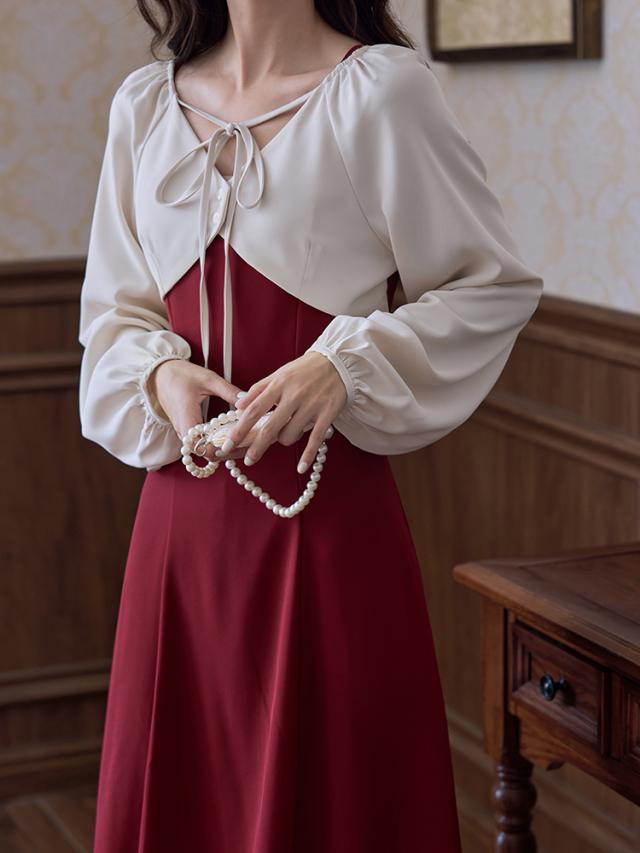 ワンピース ロングワンピース 袖あり 長袖 かわいい 大人可愛い きれいめ シンプル カジュアル 大人 上品 おしゃれ お洒落 かっこいい レトロ アジアン エスニック エキゾチック 大人可愛い 大人女子 こなれ感 ラフ キュート ガーリー ルーズ 個性的 クール モード系 セクシー