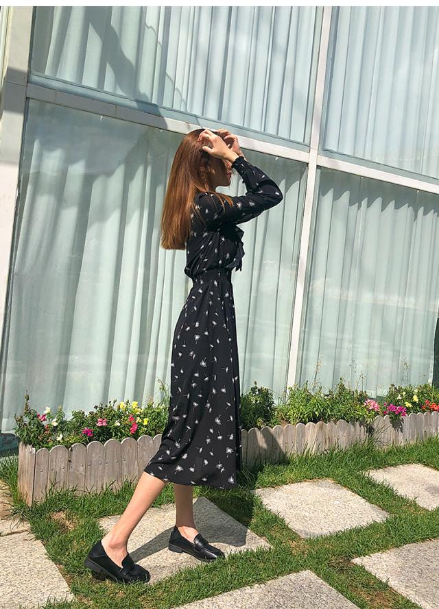 夏 シフォン ロングスカート スカート ワンピース プルオーバー ロングスカート ワンピドレス 袖あり 長袖 Vネック 襟付き スリム 細身 Aライン レギュラー レース ふわふわ ウエストゴム 透け感 タイプＡ 薄手 異素材MIX シフォン 大人可愛い カジュアル お洒落 ラブリー