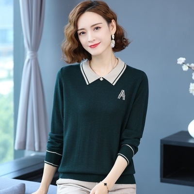 秋 ニット セーター トップス セーター プルオーバー 上着 ショート丈 袖あり 長袖 ラウンドネック 襟付き ストレート レギュラー ヘッジング ふわふわ 編み込み 伸縮性 ウール 薄手 普通生地（秋冬用） 大人可愛い カジュアル お洒落 大人女子 ガーリー 無地 秋 レディース