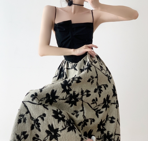 キャミワンピ ワンピース ブラウス 膝下 ミモレ ミモレ丈 ロング ロング丈 袖なし フレア Aライン 切り替えデザイン ドッキング 切り替えデザイン ドッキング ハイウエスト かわいい 大人可愛い イベント リゾート 着回し 普段使い 重ね着 お揃い ファッション 大人可愛い