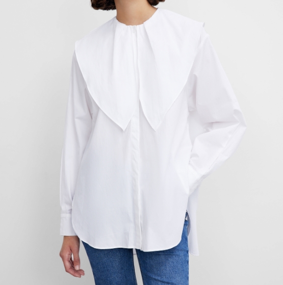 シャツ ブラウス 白シャツ 白トップス 長袖 綿 大人可愛い シンプル 上品 おしゃれ フォーマル 無地 オールシーズン デート お出かけ 休日 着回し ホワイト