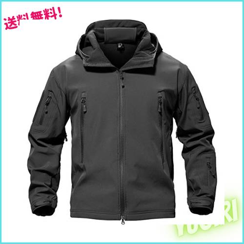 [TACVASEN] アウトドア ウェア クライマー メンズ オーバー 裏起毛 ジャージ 狩猟 遠足 多機能 迷彩柄 野外活動 作業着 グレー L