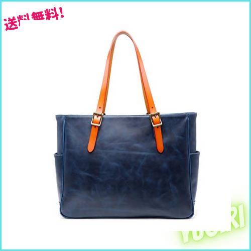 トートバック ショルダーバッグ バッグ 2way メンズ ビジネス 本革 革 ヌメ革 栃木レザーハンドメイド ファスナー a4 調節可 ネイビーブ