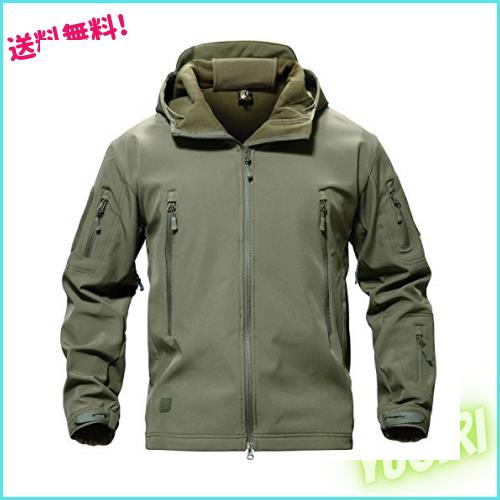 [TACVASEN] メンズ ジャケット 大きいサイズ 冬アウター フリース ジャケット 登山 防寒シャケット 大きいサイズ 保温 撥水 OD L