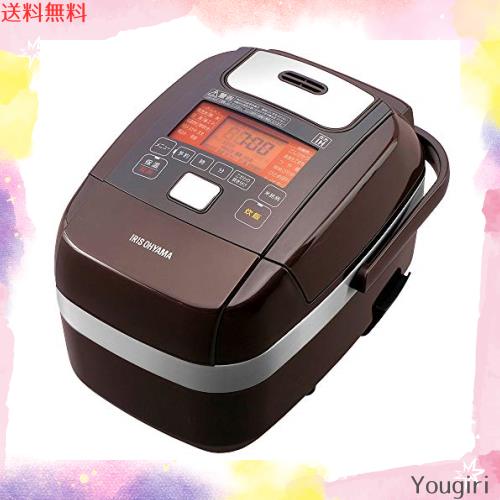アイリスオーヤマ 炊飯器 3合 圧力IH式 メタリックブラウン 圧力IH式 銘柄炊き分け機能 極厚火釜 蒸しプレート付き 玄米 茶 デザイン RC-