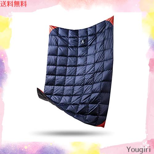 OneTigris ダウンブランケット 195cm？135cm マルチブランケット 防寒 キャンプ アウトドア ひざ掛け 掛け布団 車中泊 超軽量 テント用キ