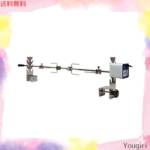 回転型 丸焼き機 ロティサリーキットユニバーサル交換クイックインストールポータブルスピットグリル屋外キャンプバーベキュー3つの高さ