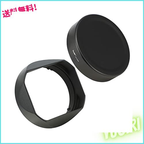 Haoge バヨネットスクエアメタルレンズフードシェード キャップ付き Sony FE 24mm F2.8 G,FE 40mm F2.5 G,FE50mm F2.5 Gプライムレンズ用