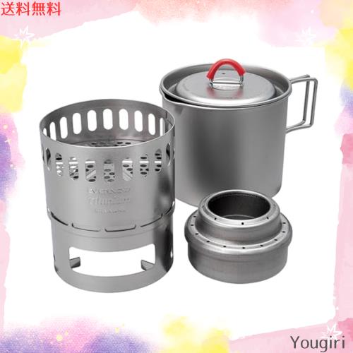 エバニュー(EVERNEW) Ti Mug pot 500 Stove set ECA538 チタン