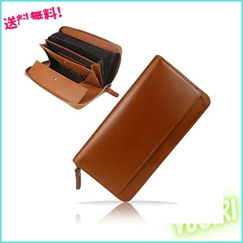 jxleichi メンズ 長財布 栃木レザー さいふ 大容量 YKKファスナー25枚カード収納可能 カードケース 本革 スキミング防止 磁気防止 お札入