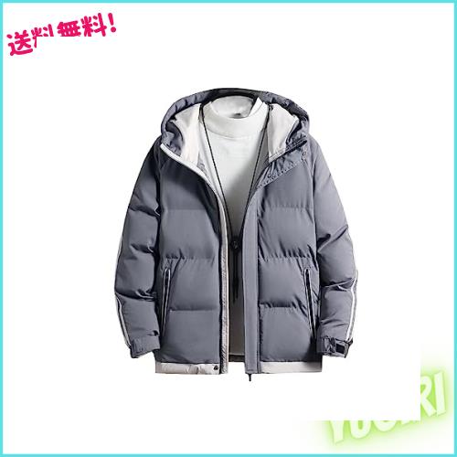 [Anzn] ダウンコート メンズ ダウンジャケット ジャケットコート フード付きカジュアル 防寒 撥水 防風 保温 大きいサイズ カジュアル 秋