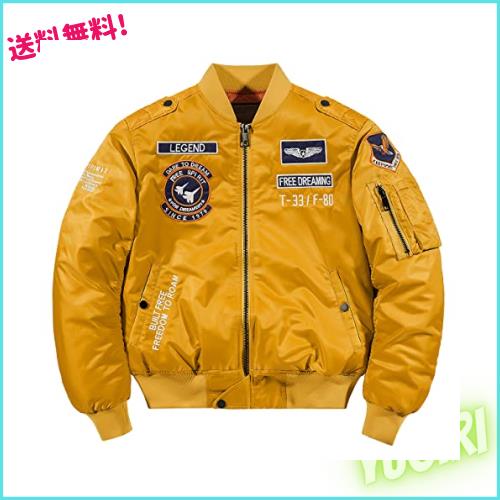 ＳｅｍｉＡｕｇｕｓｔ（セミオーガスト） ジャケット メンズ MA-1 フライトジャケット 中綿 ジャンパー 刺繍 ワッペン ミリタリージャケ