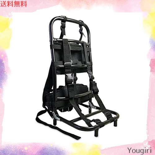 [PAKESI] キャリー 背負子 登山用 アルミ合金 ポータブル 折りたたみ式 耐荷重60KG 頑丈 バックパック外枠 釣り/キャンプ/アウトドア ブ
