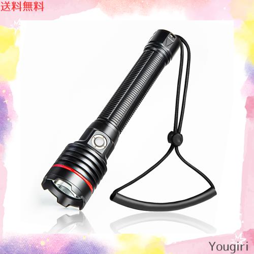 ダイビングライト、LetonPower 5000 Lumens 水中ライト,100mスキューバ ライト, タイプC充電 ダイビング 水中ライト、スポットライトロン