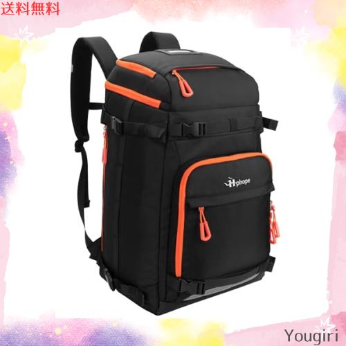 HP HOPE 70L スキーブーツバッグ、ヘルメットバッグ、ジャケット、ゴーグル、手袋、ナイロン耐久性のあるスキーブーツ旅行バックパック防
