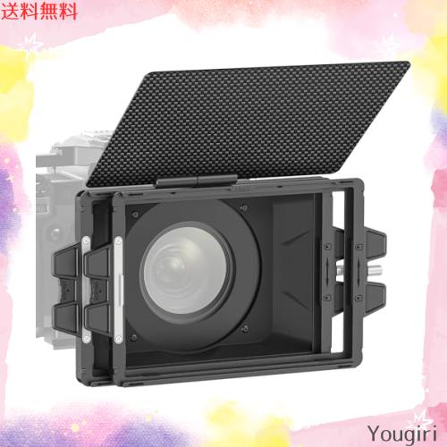 NEEWER ミニマットボックス Mini Matte Box 4”x5.65”フィルタートレイ2個/サーキュラーレンズアダプター4個/カーボンファイバートップフ