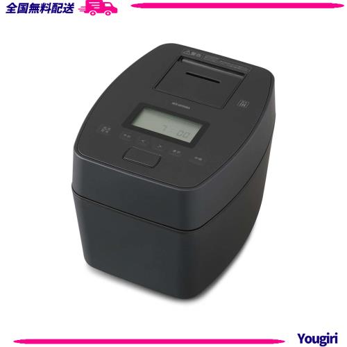 【自動調理モード搭載】 アイリスオーヤマ 炊飯器 5.5合 圧力IH式 自動調理モード搭載 50銘柄炊き分け機能 極厚火釜RC-PGA50-B ブラック