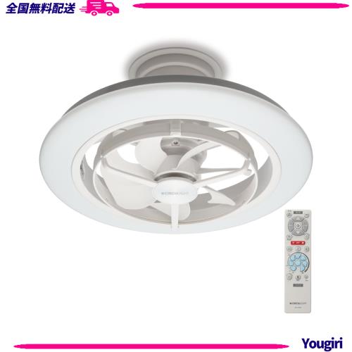 【音声コントロール】ドウシシャ サーキュライト EZシリーズ スイングモデル シーリングファン 12畳 音声操作機能付き 調光調色タイプ 簡