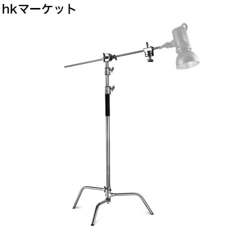 NEEWER Cスタンド センチュリースタンド ブームアーム付き プロ100％ステンレス鋼製 最大高さ320cm 撮影用ライトスタンド 頑丈 128cm保持