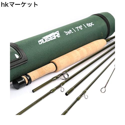Maxcatch Cruiser フライフィッシングロッド； 3wt 7’6 ’’ 6ピース、IM10カーボンブランク、AAグレードリールシート フライロッド (7’2wt,