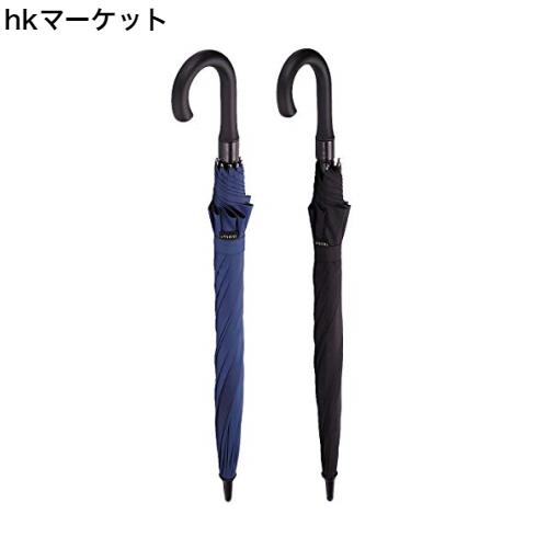 【暴雨強風対策】Vialifer長傘 210T高強度グラスファイバー？10本骨 大判 130cm Teflon加工超撥水耐風 丈夫 大型 紳士傘 自動開けステッキ